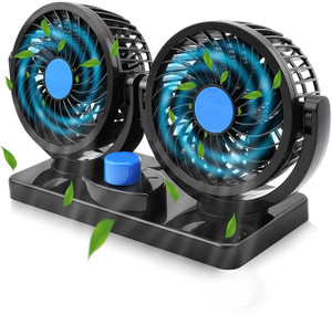 carempire Car Fan12V, Electric 2 Speed Dual Head Fans,360 Degree ...