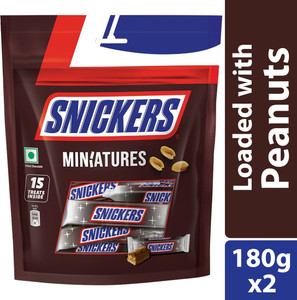 Snickers Miniatures Peanut Filled Chocolates Bars, Loaded with Nougat ...