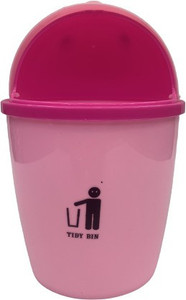kpa Small Table Dustbin with Attached Lid for Kids Study Table-Pink ...