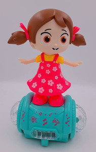 Goyal's 360° Rotating Musical Dancing Girl Doll Toy with Multi Color ...