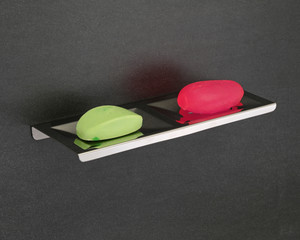 Maa Shakti Steel Round Double Anti Rust Glossy Finish Steel Soap Dish ...