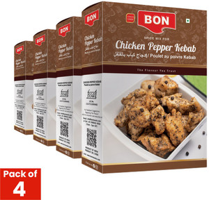 BON Chicken kabab Masala Powder - Pepper Kebab, 100g, Pack of 4 Price ...