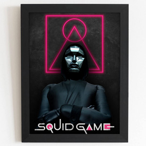 Squid Game Black Man Poster with Frame for Wall Decor, Room Decor, Home ...