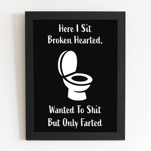 Toilet Humor Funny Farted Poster with Frame for Wall Decor, Room Decor ...