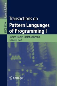 Transactions on Pattern Languages of Programming I: Buy Transactions on ...