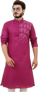 Tibra Collection Men Embroidered Straight Kurta - Buy Tibra Collection ...