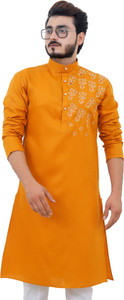 Tibra Collection Men Embroidered Straight Kurta - Buy Tibra Collection ...