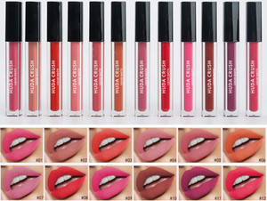 HUDA CRUSH Insta beauty Non Transfer Liquid Matte Lipsticks Set of 12 ...