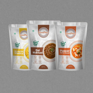 WarmPlate Dal Makhani, Moong Daal Seera, Paneer Butter Masala (Pack of ...