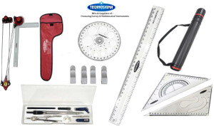 Technosigma Mini Drafter Engineering Combo 2 (Set of 7 items) Drafting ...