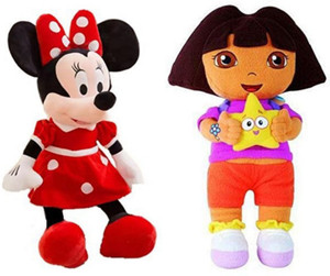 AVGTOYS Cute & Attractive Stuffed Toy, Dora Doll|Red Minnie Mouse ...
