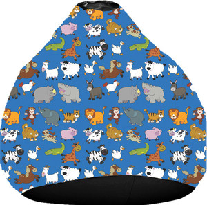 Miss & Chief XL Kids Printed Teardrop Bean Bag With Bean Filling Price ...
