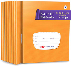 Target Publications Red & Blue Line with Gap Notebooks| Small Copy ...