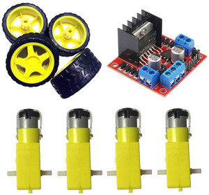 BEYDEST BO Motor 4 pcs, BO Wheel 4 Pices and L298n Motor Driver Module ...