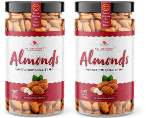 Nature Purify Premium Almonds Dry Fruits (Almonds, 1kg (500gm Pack of 2 ...