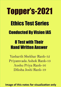 Topper's 8 Ethics Test Series Handwritten Notes By Vision IAS English ...