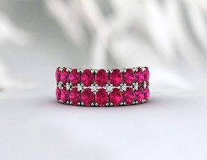 Soleil Lune Jewel SLJ-01 Sterling Silver Ruby, Cubic Zirconia Sterling ...