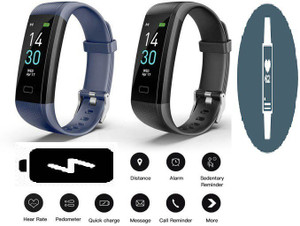 Stybits AY526(ID115) LATEST STEP COUNT HEART RATE SMART BAND BLACK(PACK ...