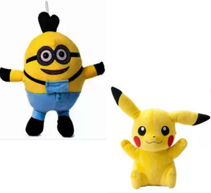 Nihan Enterprises Combo pack of Minion and Pikachu - 30 cm - Combo pack ...