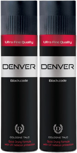 DENVER Black Code Cologne Talc Combo(Pack of 2) - Price in India, Buy ...