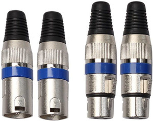 WON 3 PIN XLR 2 male XLR Connectors 2 female XLR Connectors Zinc Plated ...
