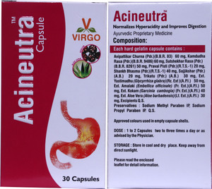 Virgo UAP Pharma Acineutra Capsule 30cap | Each of 30cap | Pack of 5 ...