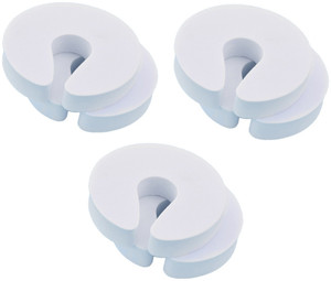FLIPJONES Baby Safety Door Stopper Finger Pinch Guard Pack of 6 (White ...