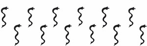 Comet Busters Designer Snake Shaped Black Bindi (BV269) Forehead Black ...