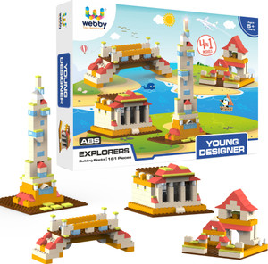 Webby 4 In 1 Young Designer ABS Blocks Kit, Architecture Construction ...
