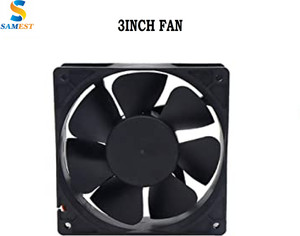 samest 3 Inch SF12 Dc Fan high Speed 12V PC Cooling Fan (Pack of 1 ...