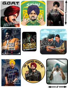 SIDHU MOOSEWALA STICKER POSTERS PACK OF 9 THE LEGENDS NEVER DIE SIDHU ...