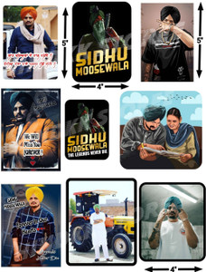 SIDHU MOOSEWALA STICKER POSTERS PACK OF 9 THE LEGENDS NEVER DIE SIDHU ...