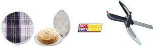 ZuZu Buy Cotton Round Roti Cover (Assorted Color) & Get Vegetable ...
