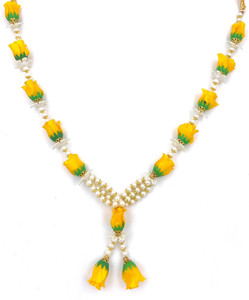 Bhakti Lehar ( 16 Inch ) Yellow Rose Mala Garland for Photo Frame ...