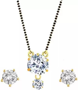 qto Alloy Gold-plated White, Gold Jewellery Set Price in India - Buy ...