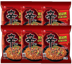 Nongshim Stir Fry Shin ramyun 131g (Pack of 6)|(Imported) Instant ...