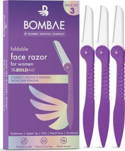 Bombae Foldable Eyebrow and Face Razor For Women | Neck Upper Lip Chin ...