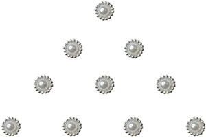 Comet Busters Fancy Pearl White Bindi (5 mm) (BV477) Forehead White ...