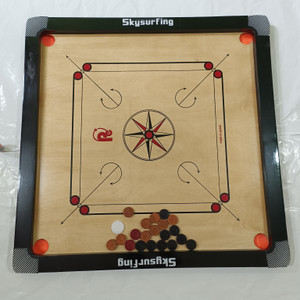 SKYSURFIG ENTERPRISES Premium 20 Inch Round Pocket Carrom Board Game ...