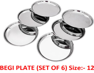 SEGA Stainless Steel 22 Gauge BEGI Plates with Mirror Finish - (Set of ...