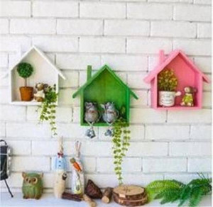 Screeno Wall Shelf Rack Shelves Lodge House Shape Shelf MDF Wall ...