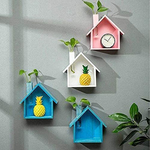 Screeno Wall Shelf Rack Shelves Lodge House Shape Shelf MDF Wall ...
