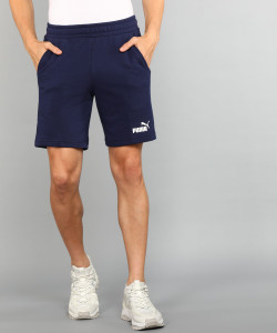 PUMA Solid Men Blue Sports Shorts - Buy PUMA Solid Men Blue Sports ...