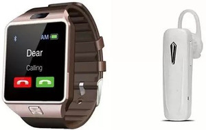 NEFI Touch SmartWatch with bluetooth headset Smartwatch (Brown Strap ...