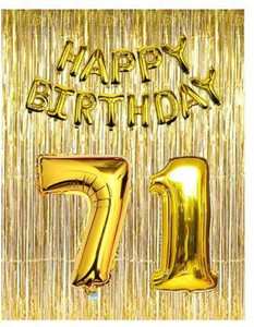 Flipkart.com | METROL Solid Number 71 Solid Golden Happy Birthday Foil ...