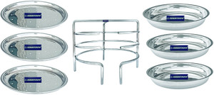 TENNYSON STAINLESS STEEL DHOKLA STAND / THATTU IDLY PLATES 3 PLUS 3 ...