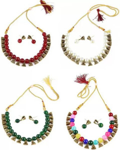 qto Alloy Gold-plated Multicolor Jewellery Set Price in India - Buy qto ...