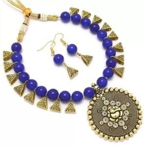 qto Alloy Gold-plated Blue Jewellery Set Price in India - Buy qto Alloy ...