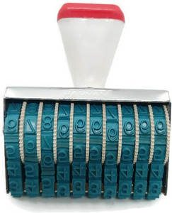 BRIZEM 10 digit rolling number stamp premium quality steel body (Incl ...