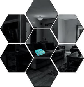 SWATI ART GALLERY 17.78 cm 7 Hexagon 10 Butterfly Black -798 Self ...